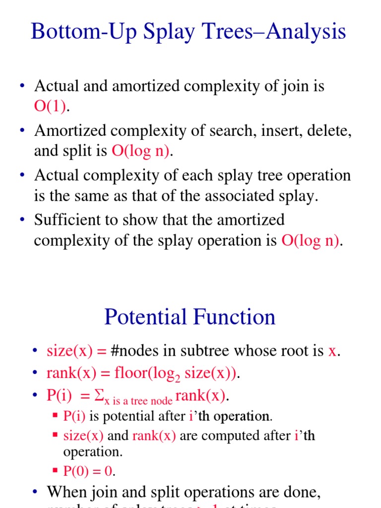 Bottom Up Splay Trees | PDF | Theoretical Computer Science | Applied Mathematics