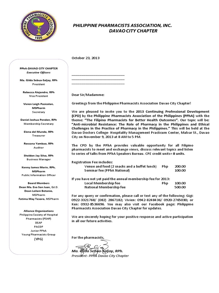 Letter CPE 2013 | PDF