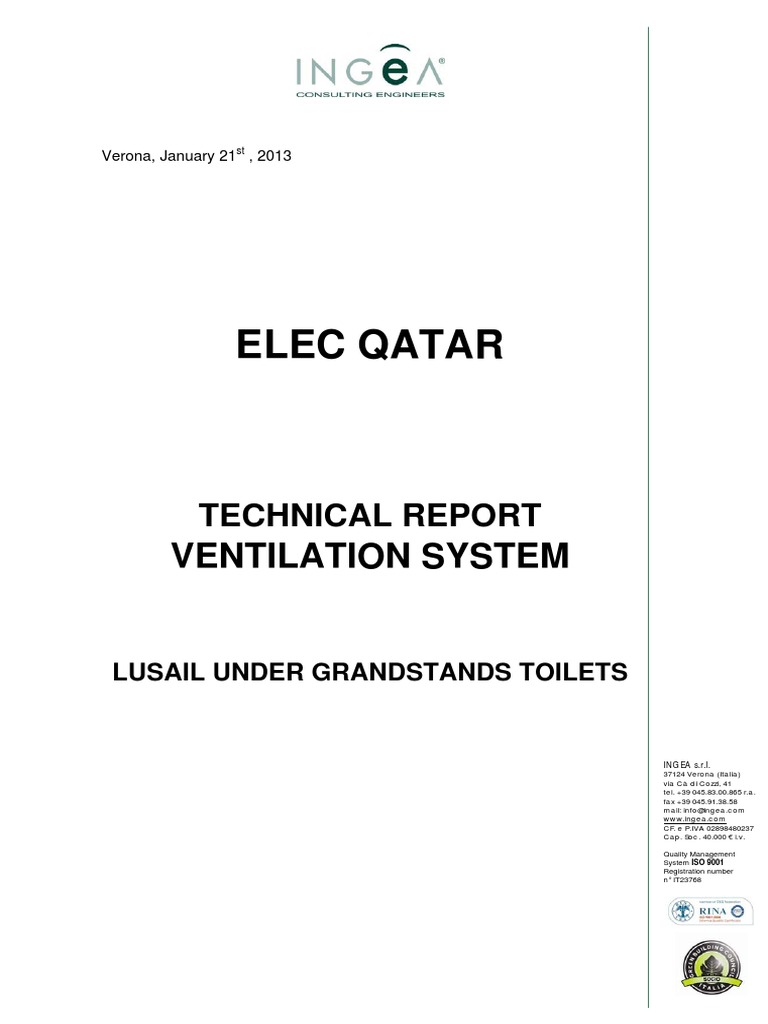 Lusail Toilets Ventilation Report | PDF | Engineering Thermodynamics ...