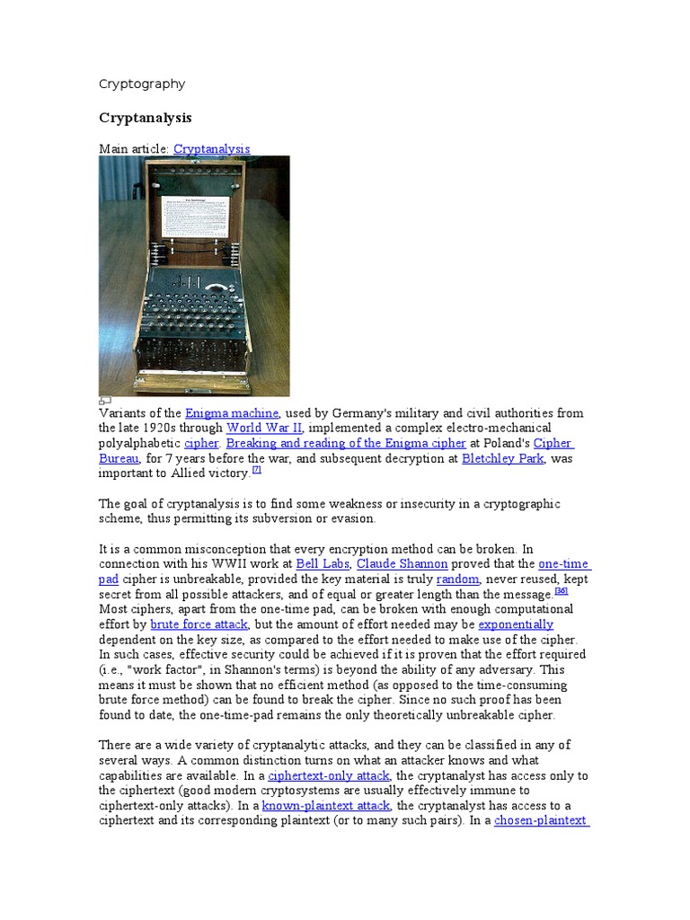 Cryptography | PDF | Cryptanalysis | Cryptography