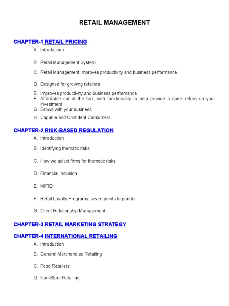 Retail Management | PDF | Point Of Sale | Retail