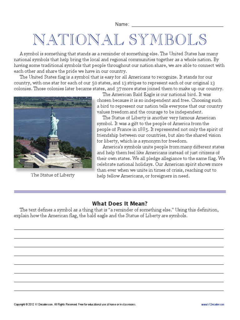 National Symbols | PDF | The United States | Liberty