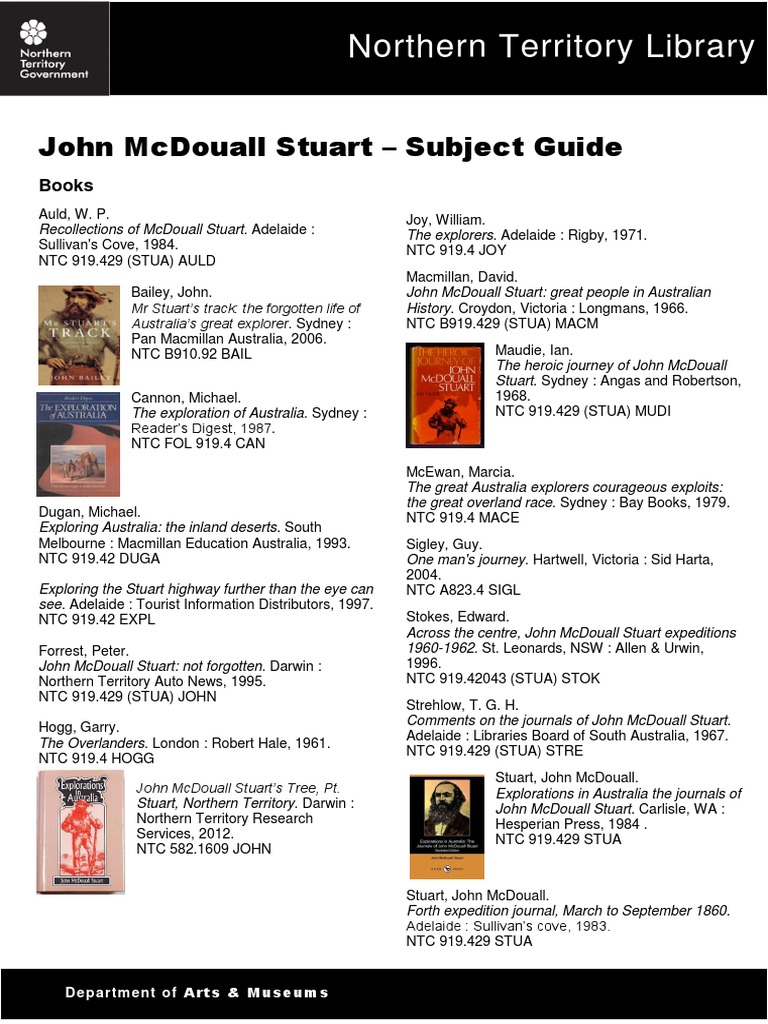 John McDouall Stuart | PDF | Books | Leisure