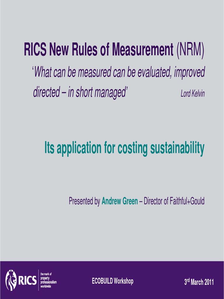 RICS NRM Slide PDF | Download Free PDF | Boiler | Water Heating