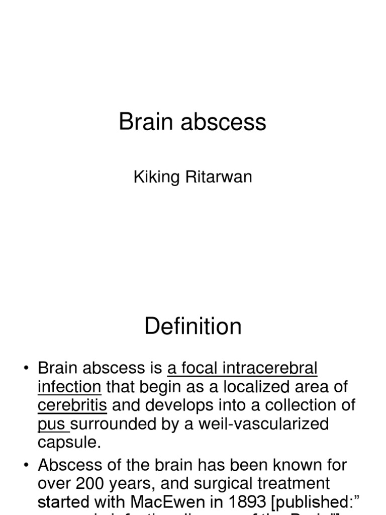 Brain Abscess: Definition and Management | PDF | Immunology | Medicine