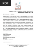 MUN Opening Speech Example | PDF