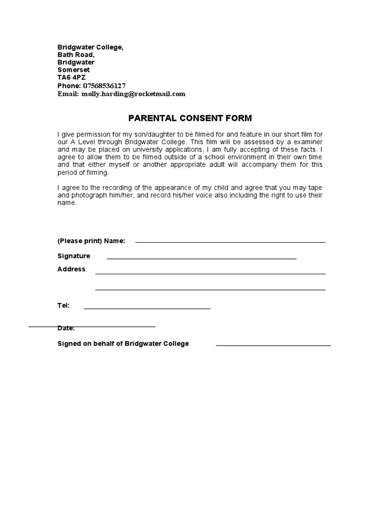 Parental Consent Form | PDF