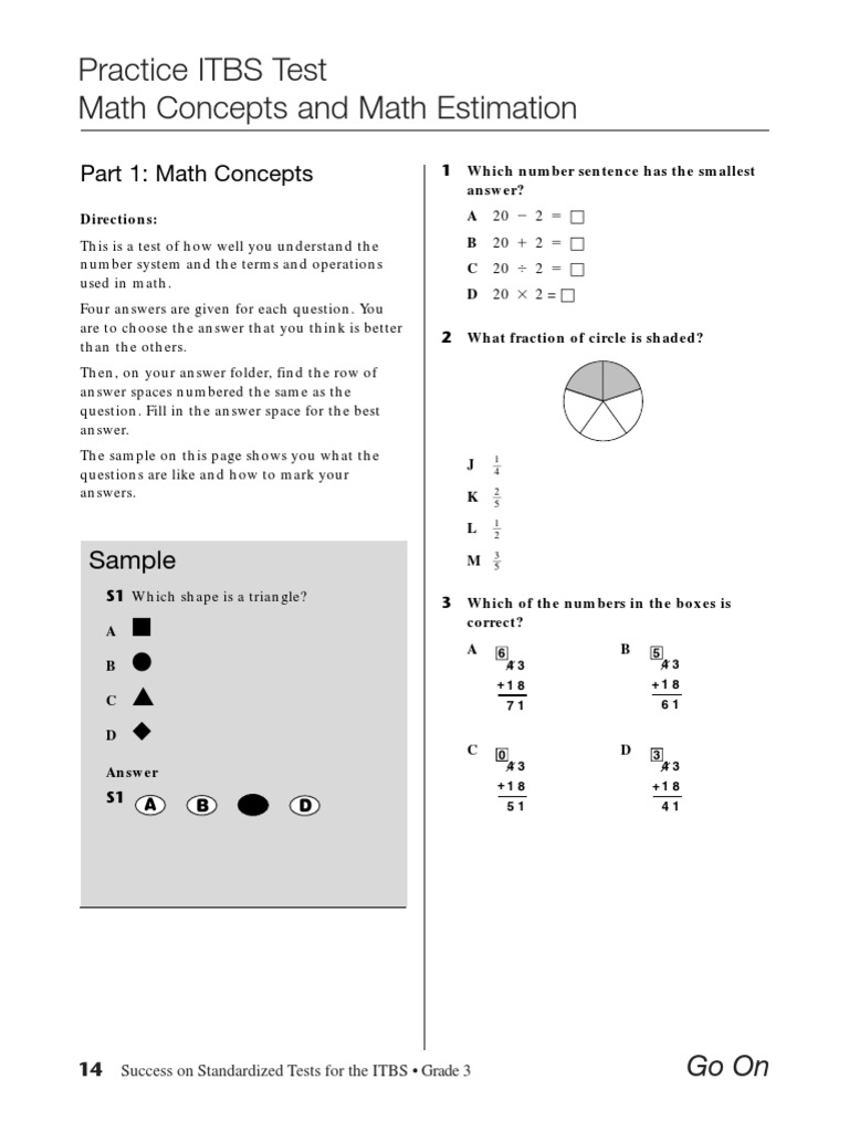 Math Itbs | PDF | Teaching Methods & Materials