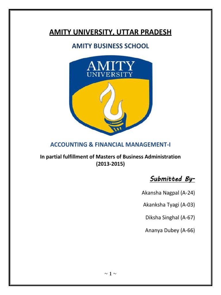 Amity University, Uttar Pradesh | Download Free PDF | Dividend | Equity ...
