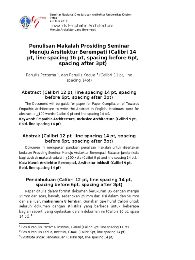 Template Penulisan Paper Prosiding | PDF