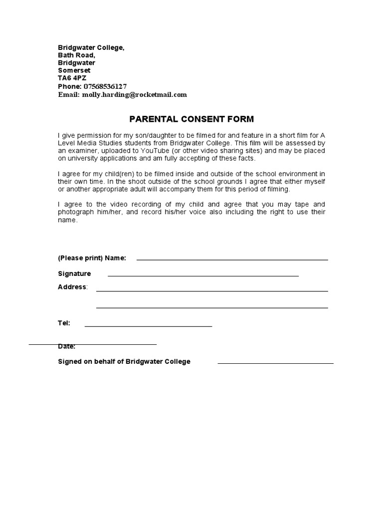 Parental Consent Form | PDF