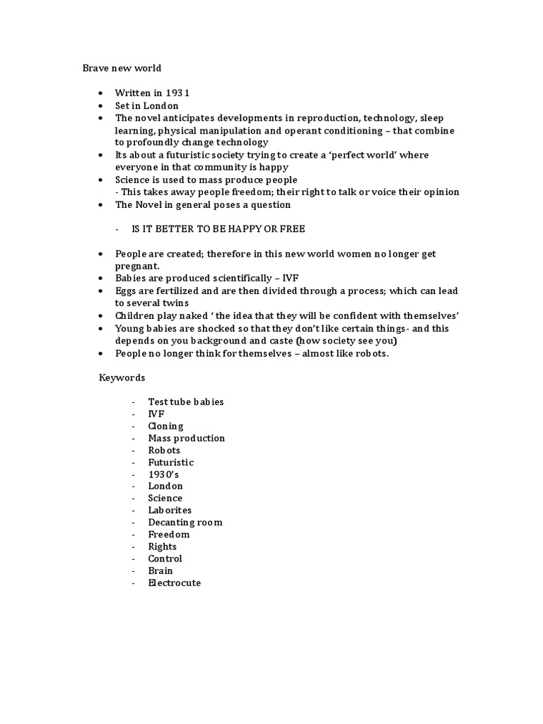 Brave New World | PDF