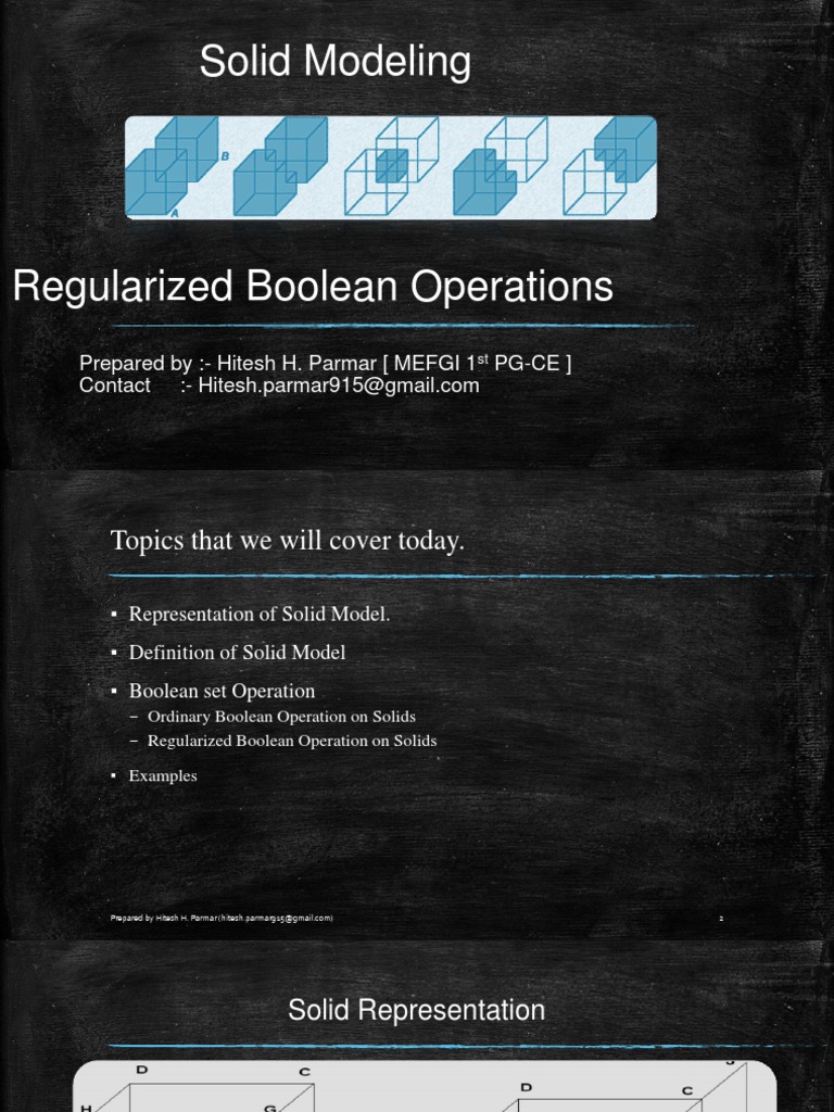Regularized Boolean Set Operation On Solids in Computer Graphics | PDF ...