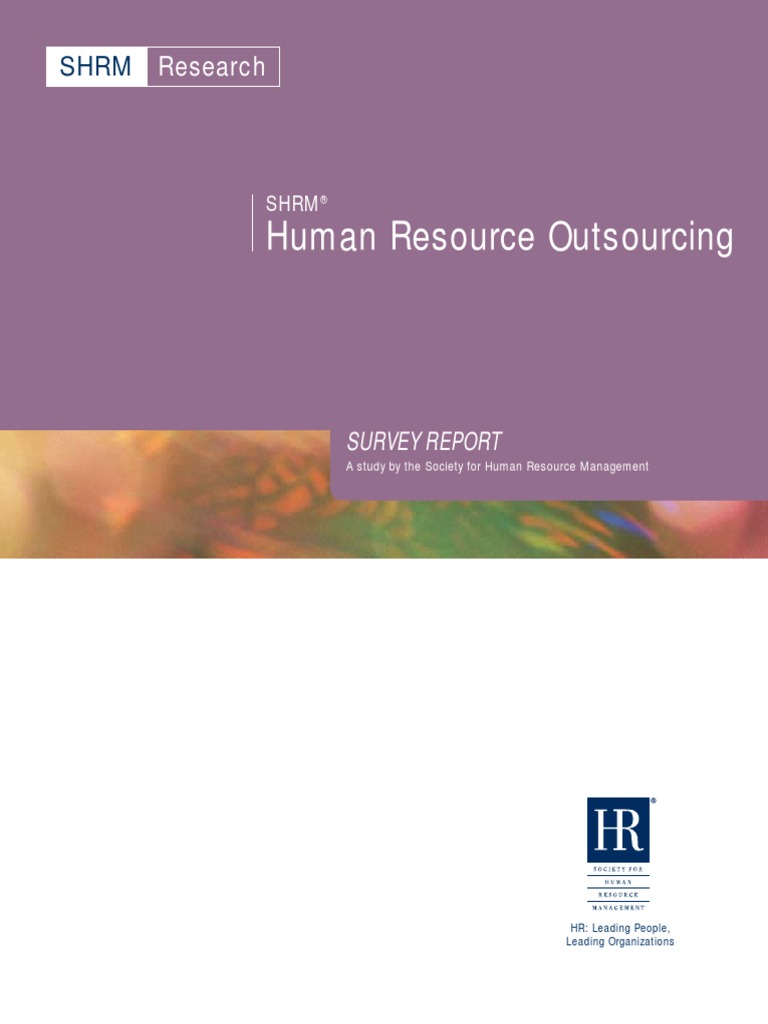 Human Resources Outsourcing Survey Report PDF | PDF | Outsourcing ...