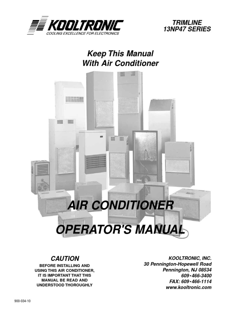 Manual de Usuario Kooltronic | PDF | Thermostat | Air Conditioning