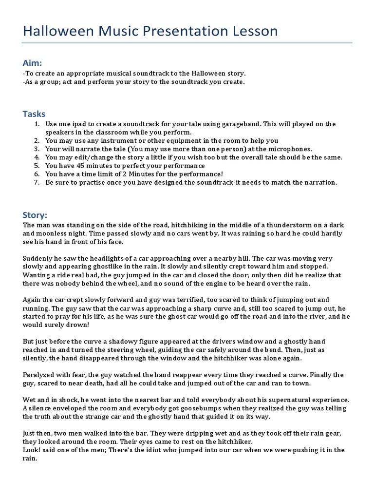 Halloween Music Lesson | PDF | Leisure