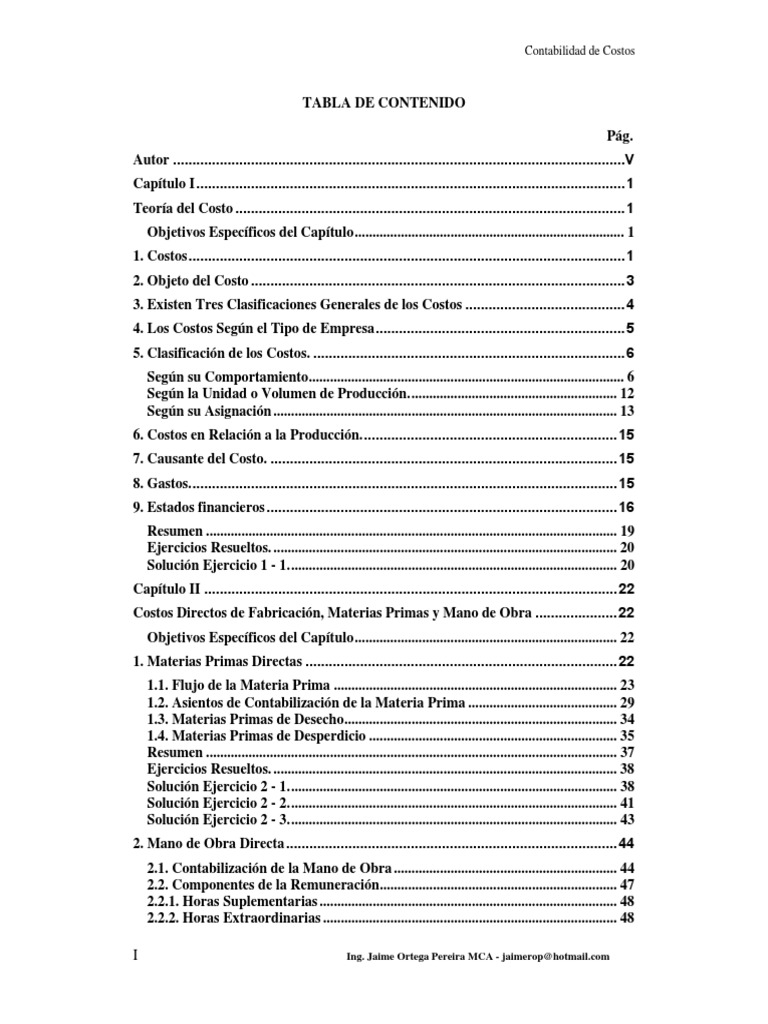 Libro Contabilidad de Costos-Ortega. | PDF | Costo | Apalancamiento ...