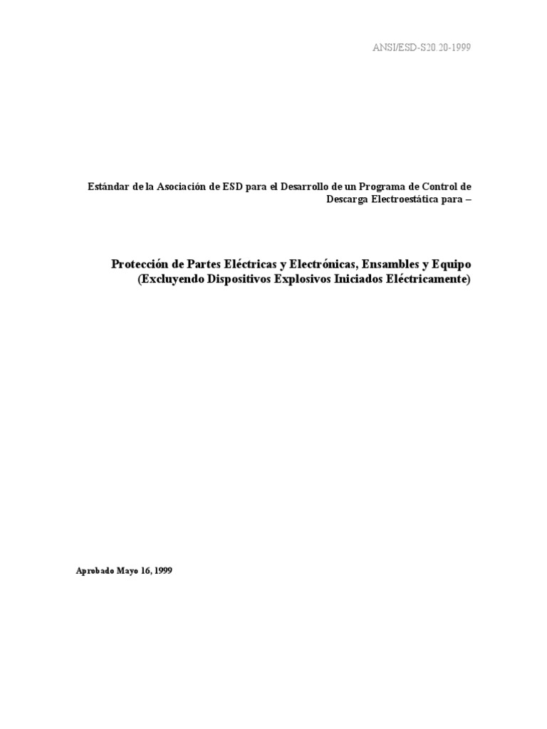 Norma Ansi 20 - 20 | PDF | Electrostática | Electricidad