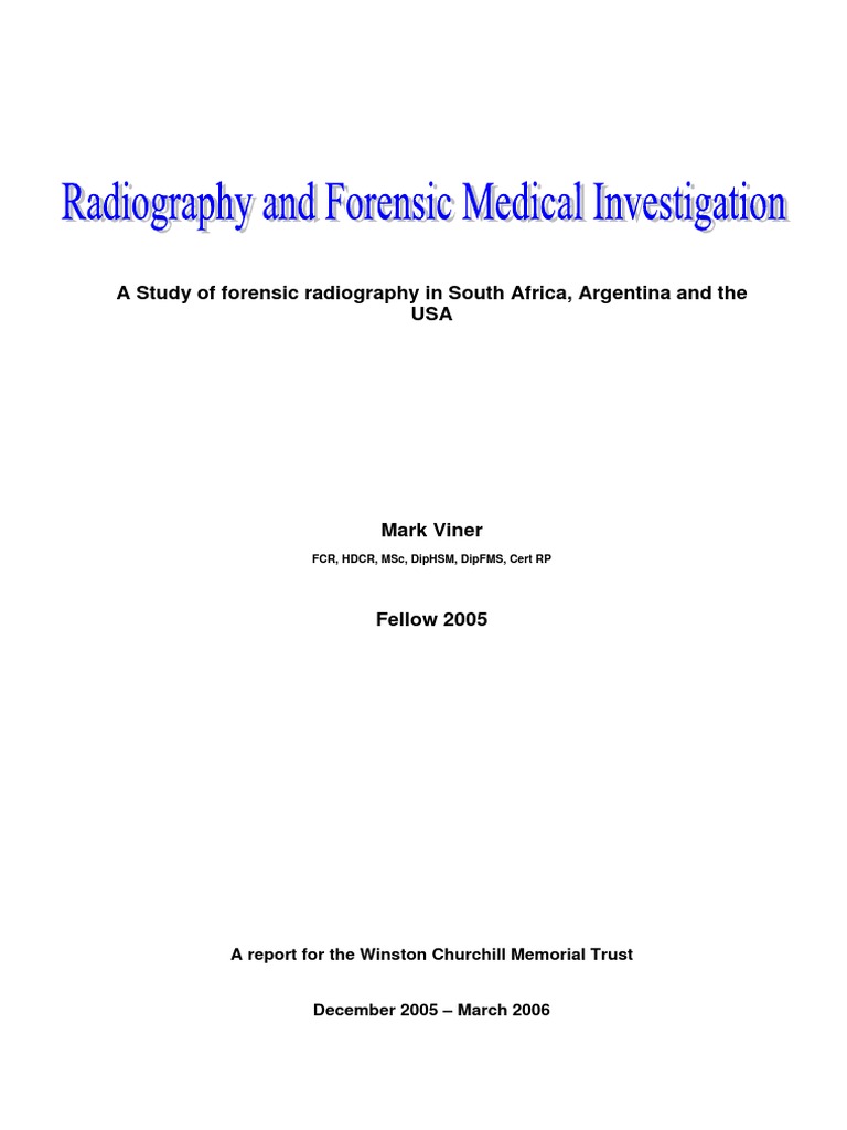 Viner 2005 Forensic Radiography in South Africa | PDF | Radiology ...