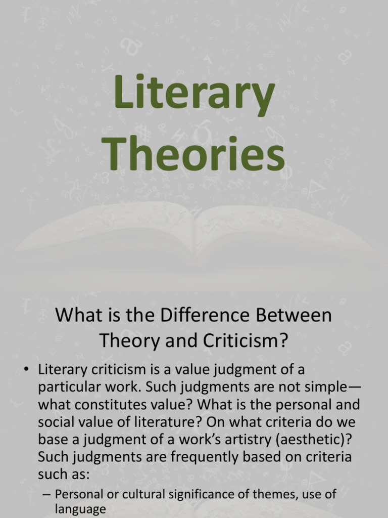 Literary Theories | PDF | Id | Psychoanalysis