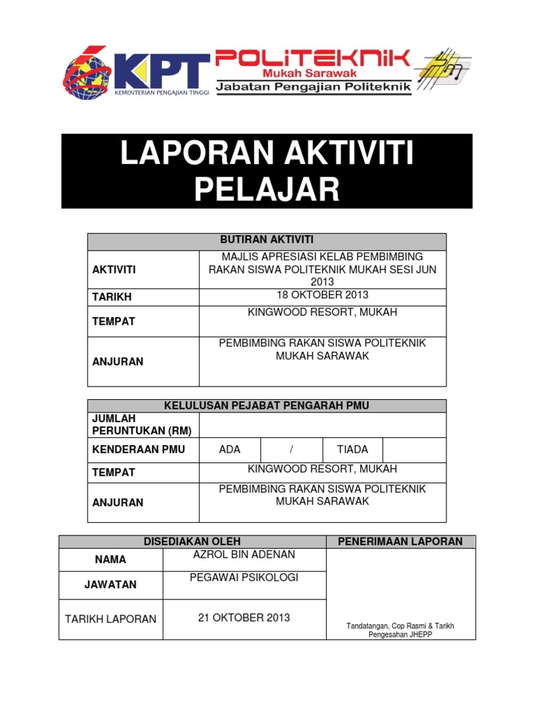 Laporan Majlis Apresiasi PRSP | PDF