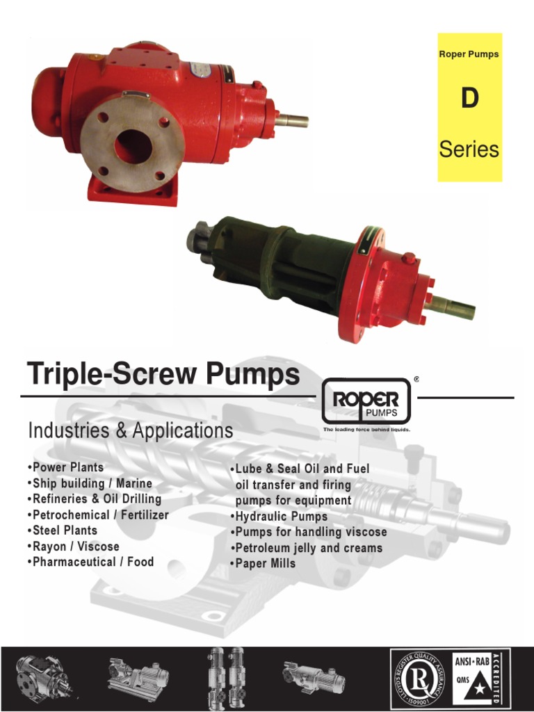 Triple Screw | PDF | Pump | Mechanical Engineering
