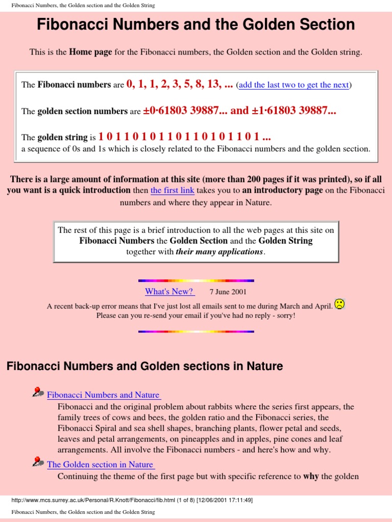 Fibonacci Numbers and The Golden PDF | PDF | Business