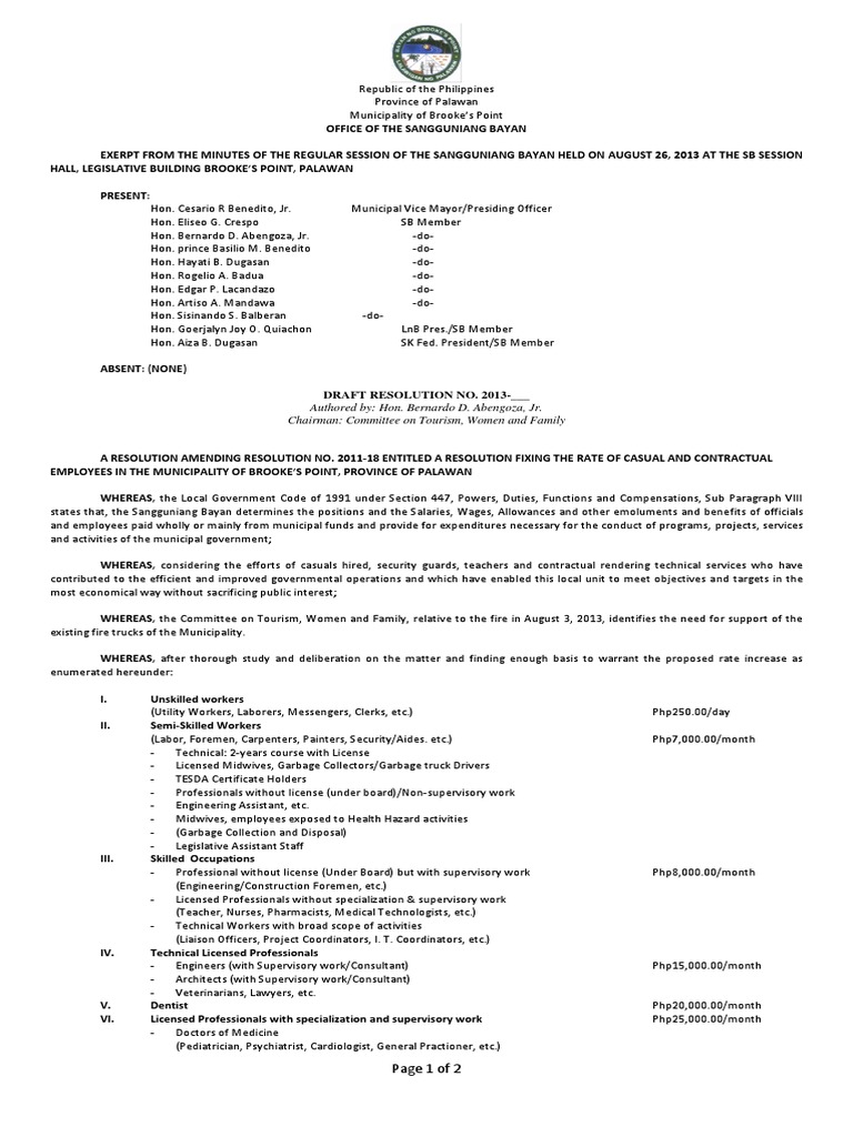 Resolution for AMENDING RESO 2011-18.docx | Employment | Health Care