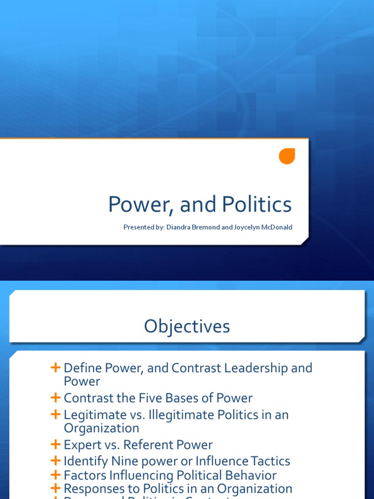 Power, Politics and Conflict JMP - FINAL | PDF | Power (Social And ...