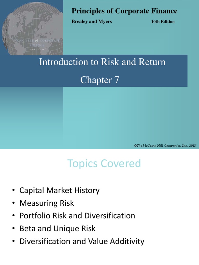 Chapter 7 Intro To Risk and Return - Updated | PDF | Diversification ...