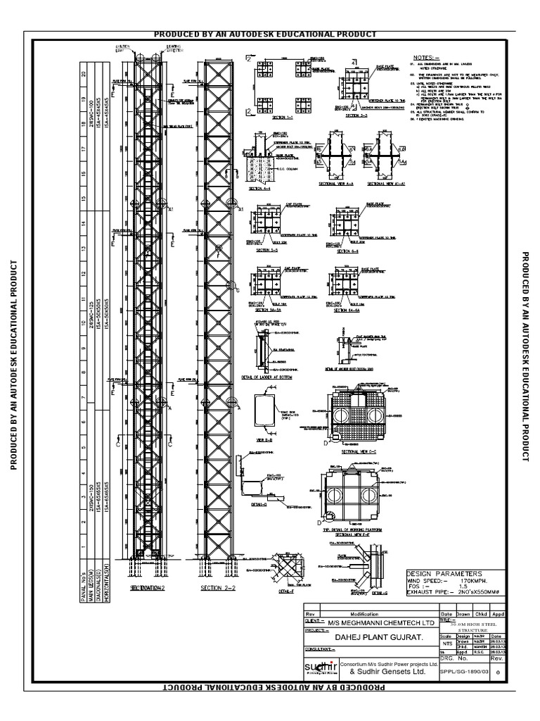 30m.high Tower Steel Structure Detail-Model | PDF