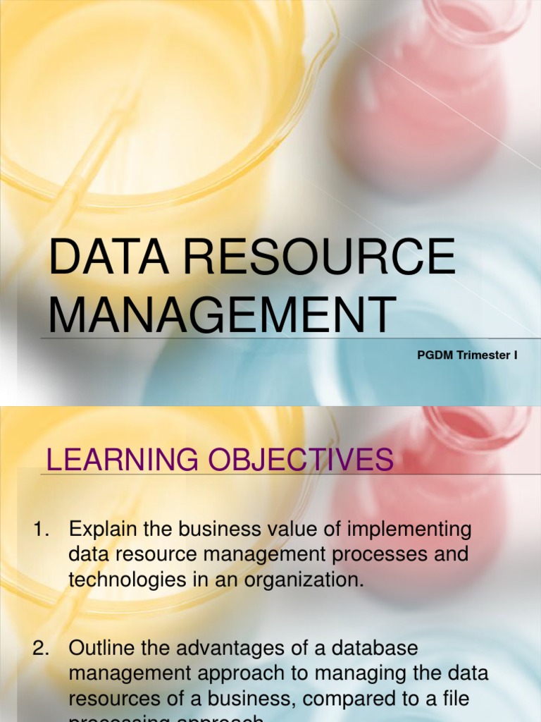 Data Resource Management: PGDM Trimester I | PDF | Databases | Bit