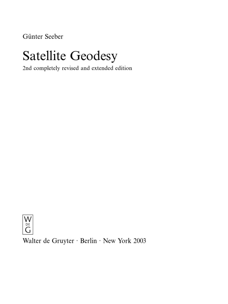 Satellite Geodesy PDF | PDF | Geodesy | Global Positioning System