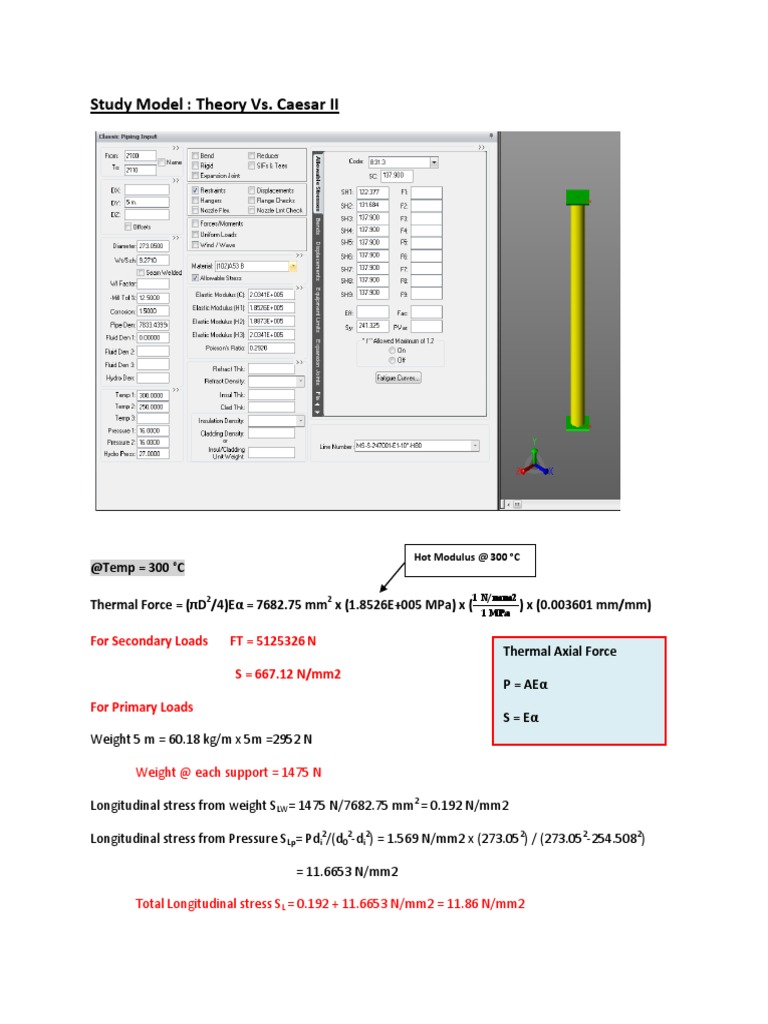Stress Analysis Using Caesar II | PDF | Stress (Mechanics) | Corrosion