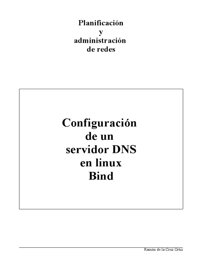 DNS Bind | PDF | sistema de nombres de dominio | Servidor (Computación)