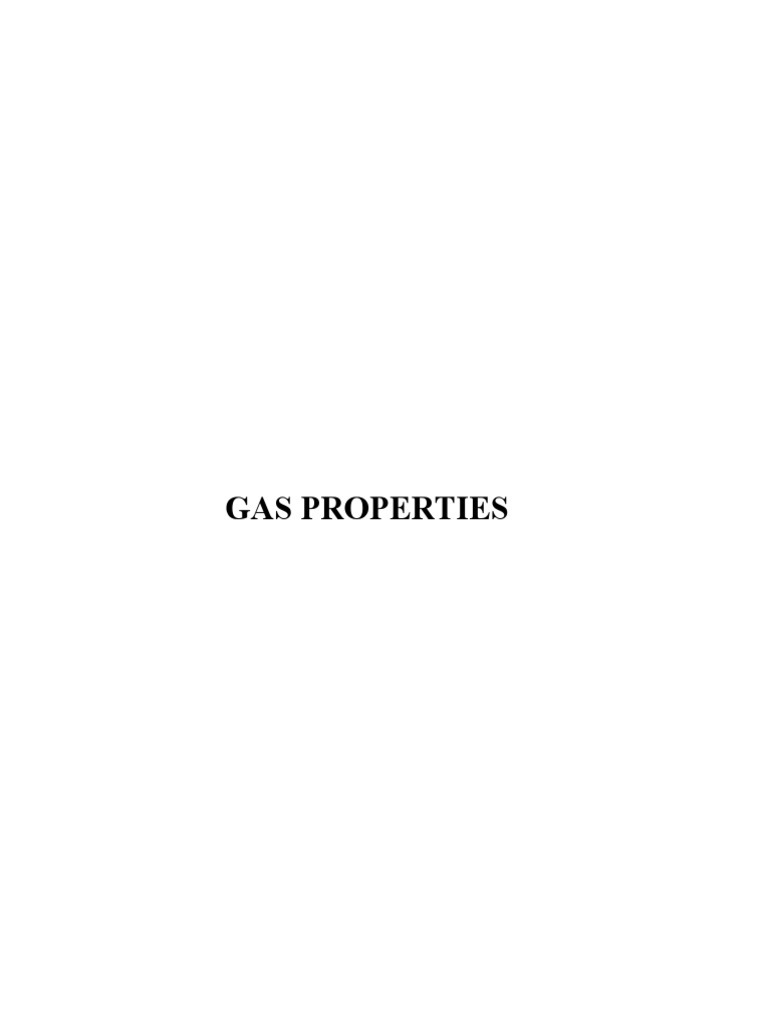 Gas Properties | PDF | Gases | Mole (Unit)