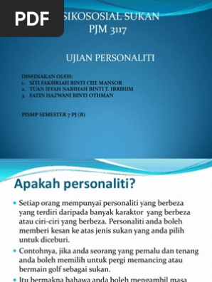 Contoh Laporan Ujian Personaliti Kerjaya - AminaewaWyatt