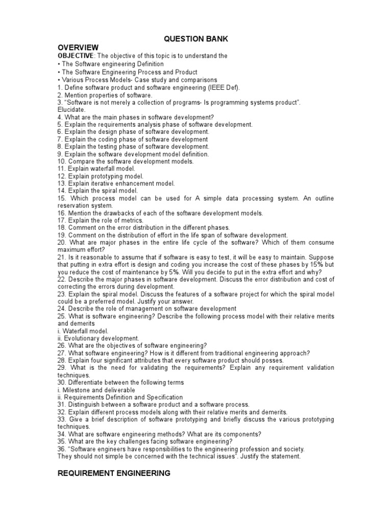 Question Bank | PDF | Abstraction (Computer Science) | Reliability ...