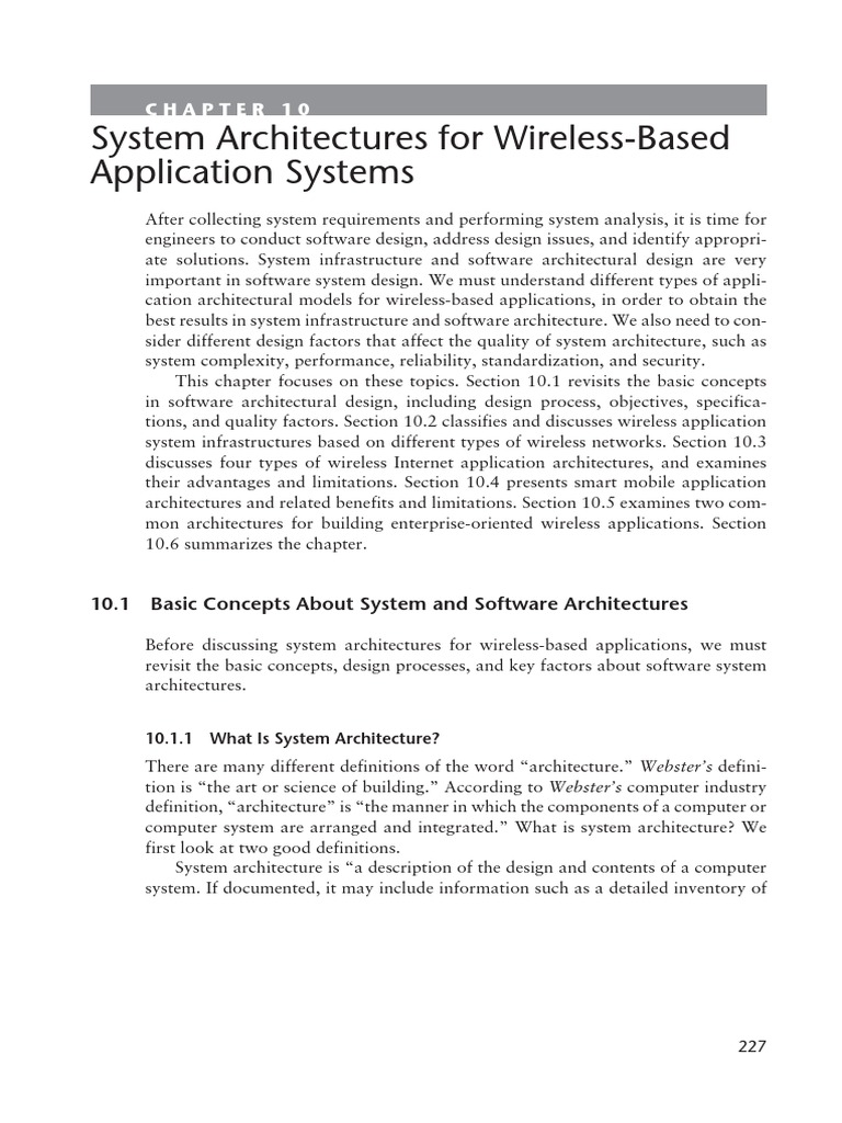 System Architecture For Wireless Based Networks | Download Free PDF | Wireless Lan | Computer ...