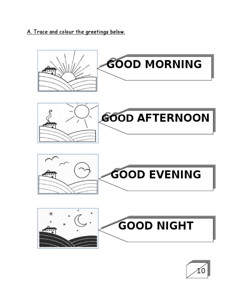 Morning Afternoon Evening Night Worksheets