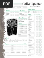 6th Edition Call of Cthulhu Character Sheet | PDF