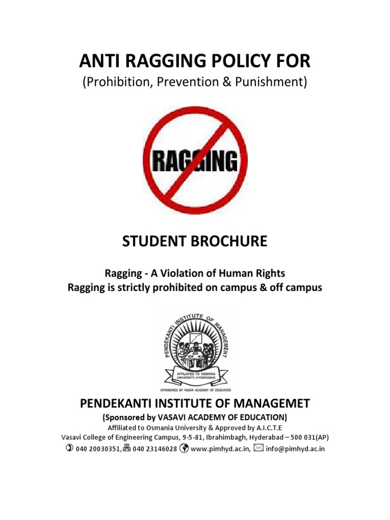 Anti Ragging Policy PDF | PDF | Human Rights | Liberty