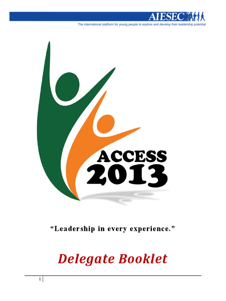 Delegate Booklet ACCESS 2013 | PDF