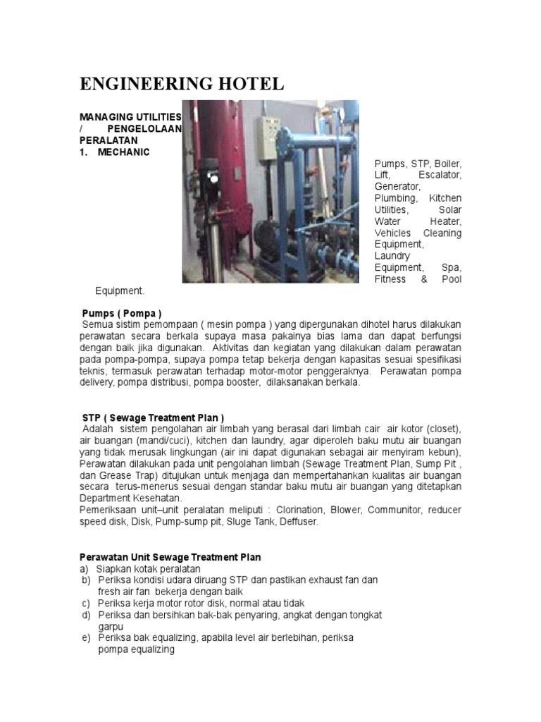 Engineering Hotel | PDF