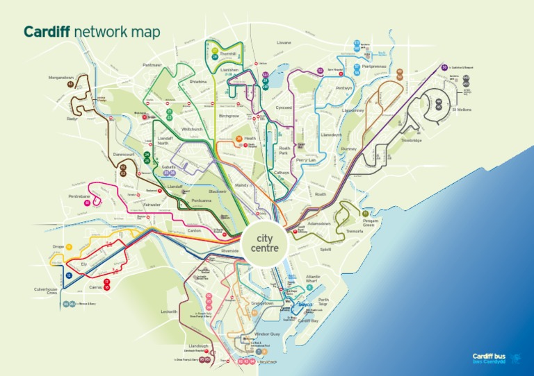 Cardiff Bus Network Map | PDF | Sports