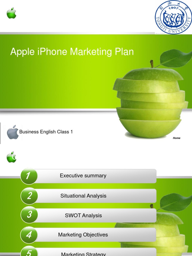 Apple Iphone Marketing Plan: Business English Class 1 | PDF | Apple Inc ...