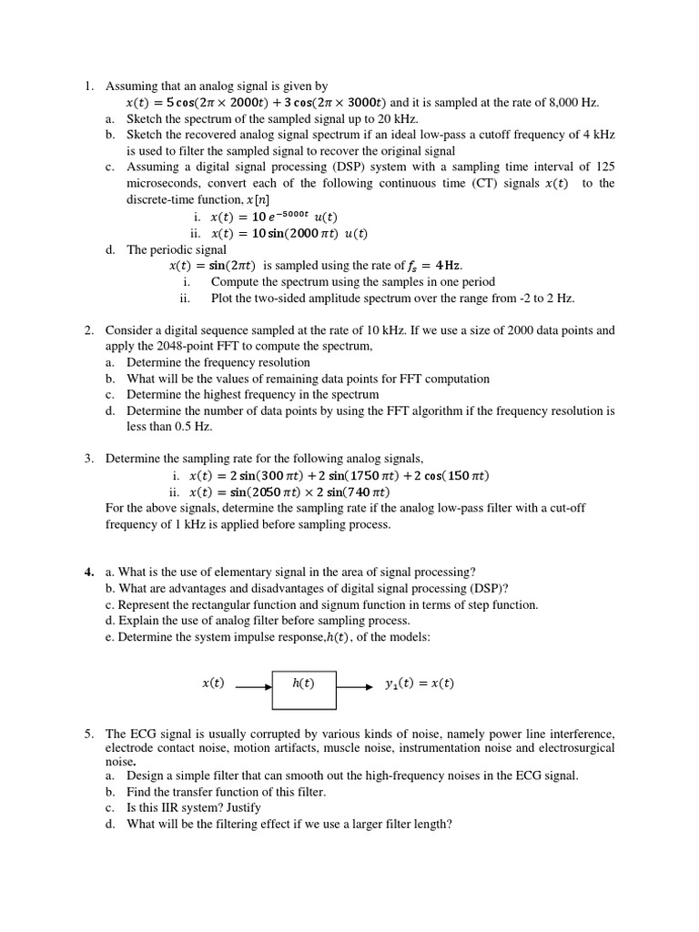 A. What Is The Use of Elementary Signal in The Area of Signal ...