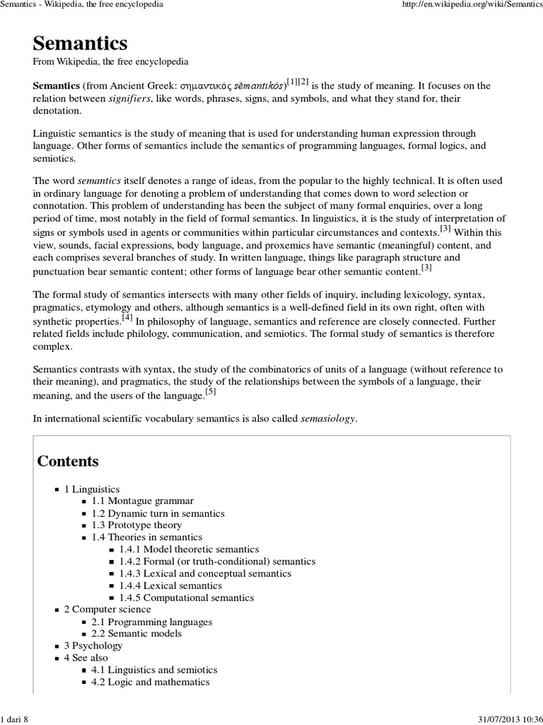 Semantics | PDF | Semantics | Grammar