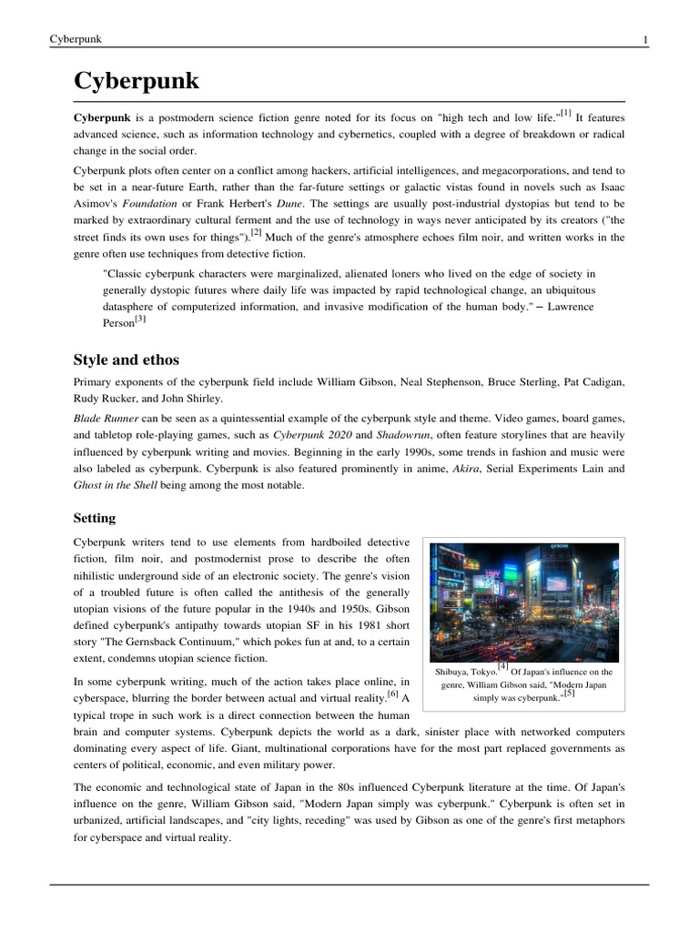 Cyberpunk PDF | PDF | Science | Science (General)