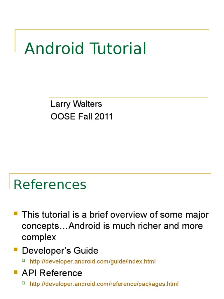 Android Tutorial: Getting Started with Android Development | PDF | Eclipse (Software) | Android ...